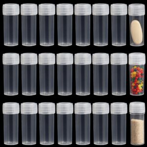 sbyure 120 pieces 5 ml plastic sample bottles vial storage mini clear storage case with lid vial storage container test tube for small items