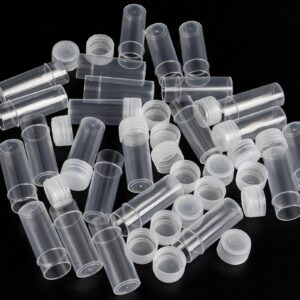 SBYURE 120 Pieces 5 ML Plastic Sample Bottles Vial Storage Mini Clear Storage Case with Lid Vial Storage Container Test Tube for Small Items