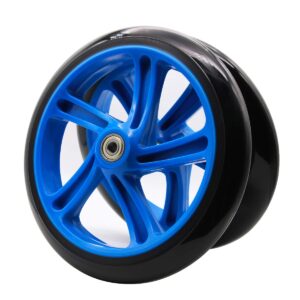 z-first 2pcs 200mm adult scooter wheels with abec 9 bearings for razor and adult kick scooters (blue)