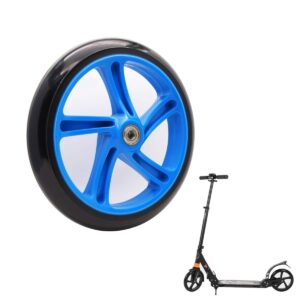 Z-FIRST 2PCS 200mm Adult Scooter Wheels with ABEC 9 Bearings for Razor and Adult Kick Scooters (Blue)