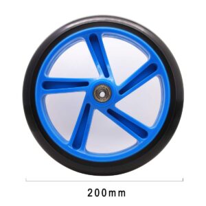 Z-FIRST 2PCS 200mm Adult Scooter Wheels with ABEC 9 Bearings for Razor and Adult Kick Scooters (Blue)