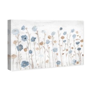 Wynwood Studio Beautiful Growth Light Blue Canvas Print Wall Art for Living Room, Bedroom, and Bathroom, 30" x 20", Gallery Wrapped