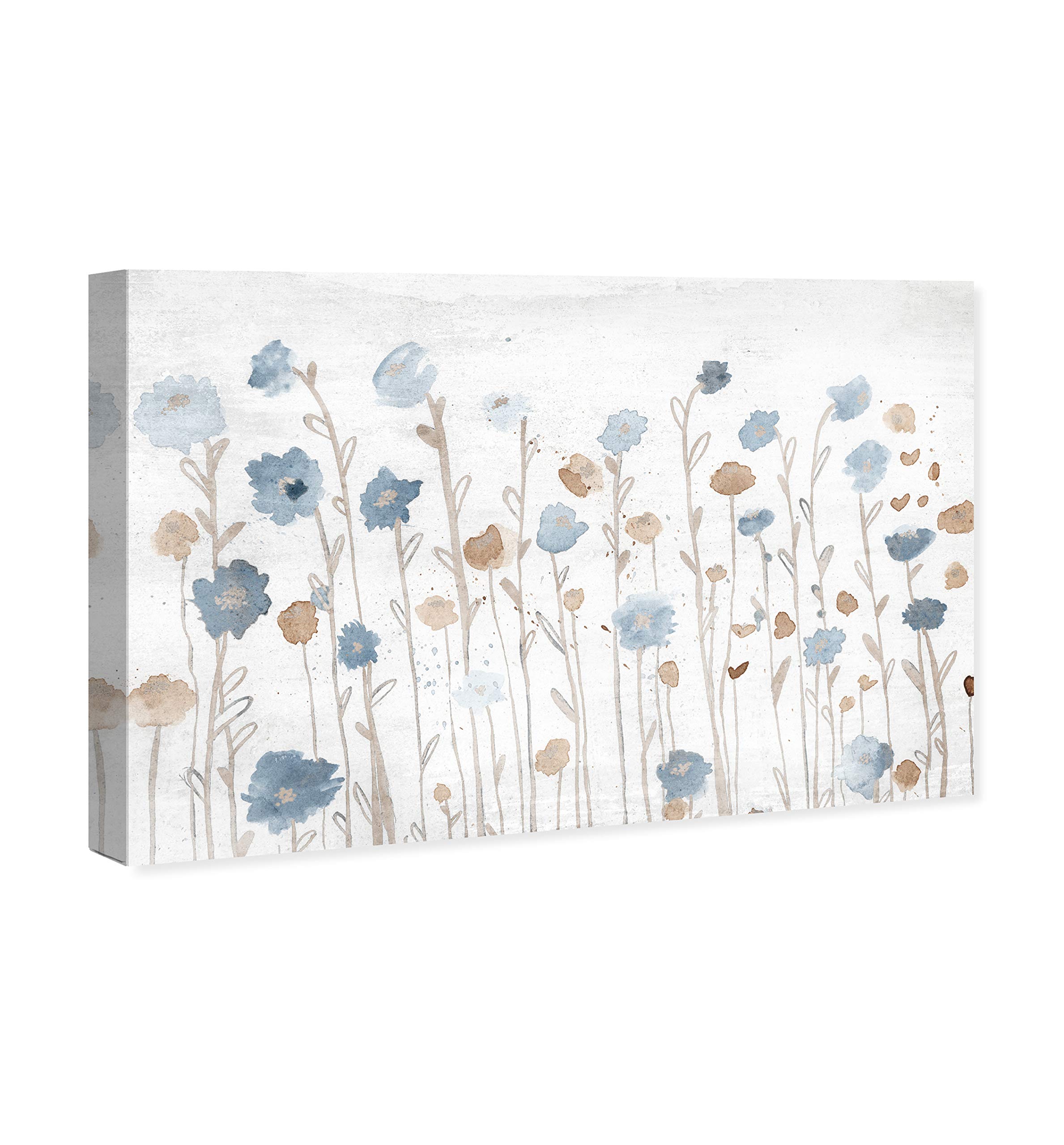 Wynwood Studio Beautiful Growth Light Blue Canvas Print Wall Art for Living Room, Bedroom, and Bathroom, 30" x 20", Gallery Wrapped