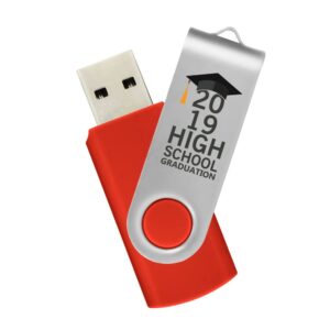 2GB Custom USB Flash Drives Personalized with Your Logo - for Promotional Use - Swivel - Red Body/Silver Clip - 50 Pack