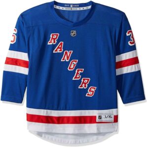 youth new york rangers mats zuccarello #36 outerstuff premier blue jersey s/m