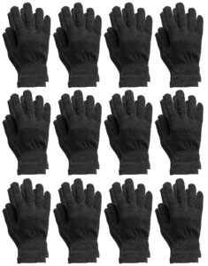 yacht & smith wholesale beanie and glove winter bulk kit, kids adults bulk sets, homeless donation shelters