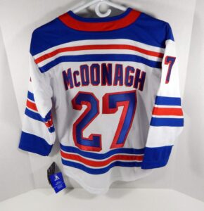 youth new york rangers ryan mcdonagh #27 outerstuff premier white jersey s/m