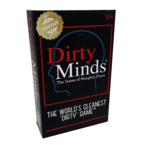 tdc games dirty minds card game, hilariously twisted party card game, card game for bachelorette parties, party games for game night, naughty clues with clean answers