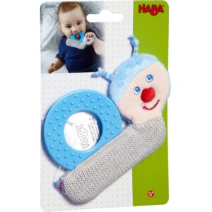 HABA Chomp Champ Snail Teething Toy (Dishwasher Safe) for Babies 6 Months and Up