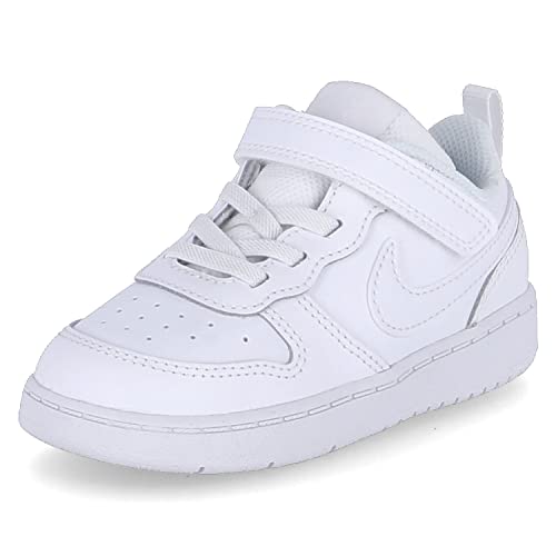 Nike Boy's Court Borough Low 2 (Little Kid) White/White/White 1.5 Little Kid M