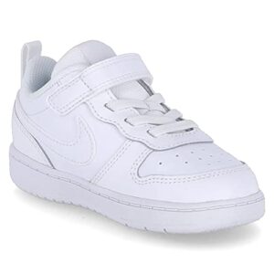 Nike Boy's Court Borough Low 2 (Little Kid) White/White/White 1.5 Little Kid M