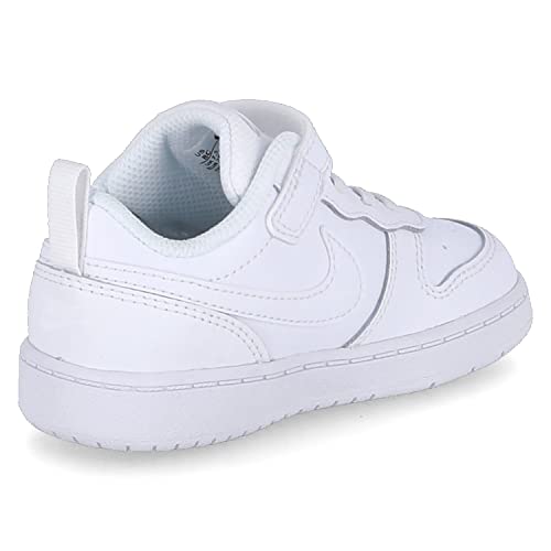 Nike Boy's Court Borough Low 2 (Little Kid) White/White/White 1.5 Little Kid M