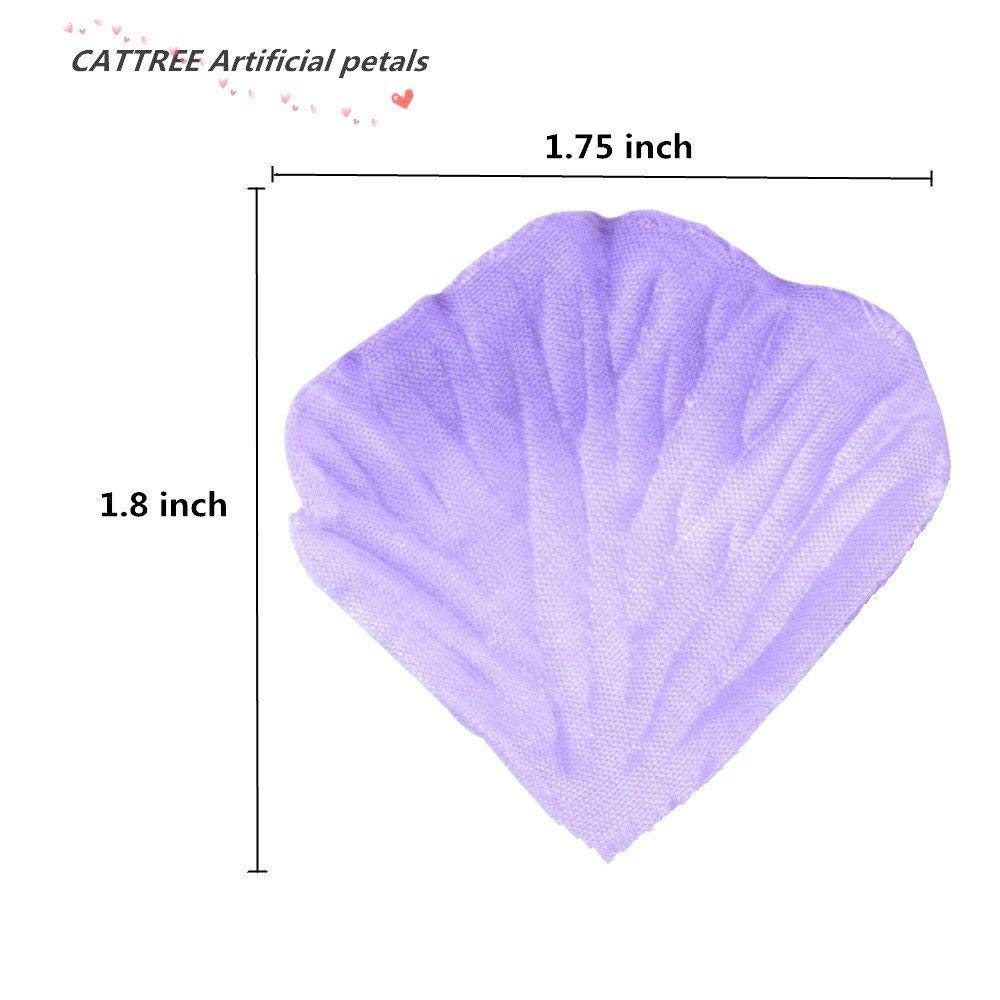 PASYOU 2000 Pcs Silk Petals, Artificial Rose Flower Petal Vase Home Decor Wedding Bridal Valentine's Day Decoration Garden Party Ceremony Wholesale - Purple White