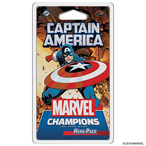 Marvel Champions The Card Game Captain America HERO PACK - Superhero Strategy Game, Cooperative Game for Kids and Adults, Ages 14+, 1-4 Players, 45-90 Minute Playtime, Made by Fantasy Flight Games