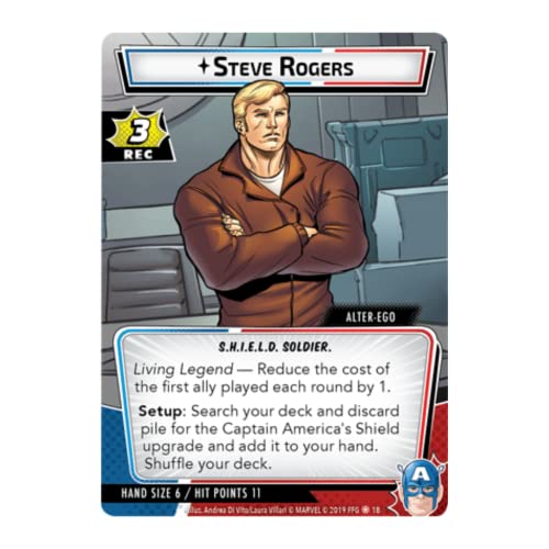 Marvel Champions The Card Game Captain America HERO PACK - Superhero Strategy Game, Cooperative Game for Kids and Adults, Ages 14+, 1-4 Players, 45-90 Minute Playtime, Made by Fantasy Flight Games