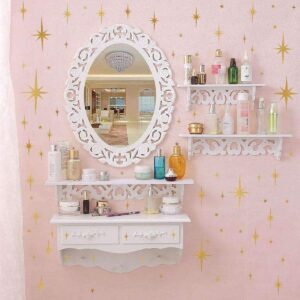 Star Wall Stickers Girls Room Wall Decals (116pcs) Sparkle Wall Sticker Stick and Peel Stars Stickers-6 Sizes