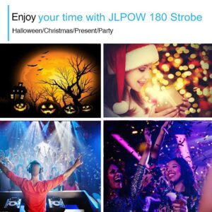 Strobe Light, JLPOW Ultra Bright RGB LED Strobe Lights (Metal Case), Sound Activated and Remote Control, Speed Adjustable Mini Flash Stage Lighting, Best for DJ Christmas Party Bar Show Disco Dance