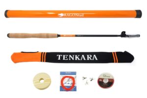 dragontail mizuchi zx340 zoom small stream 3 length tenkara rod (with furled line starter kit)