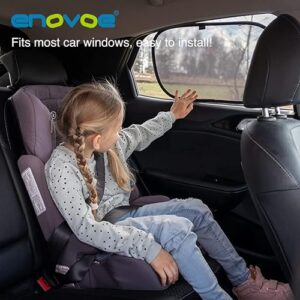 Enovoe Car Window Shade for Baby - (2 Pack) - Medium - 19" x 12" - Cling Car Sun Shade for Windows - Sun, Glare and UV Rays Protection for Your Child - Car Window Shades for Side Window