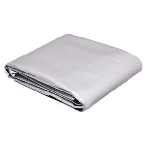 amazoncommercial multi purpose waterproof poly tarp cover, 12 x 16 ft, 16mil thick, silver/black, 1-pack