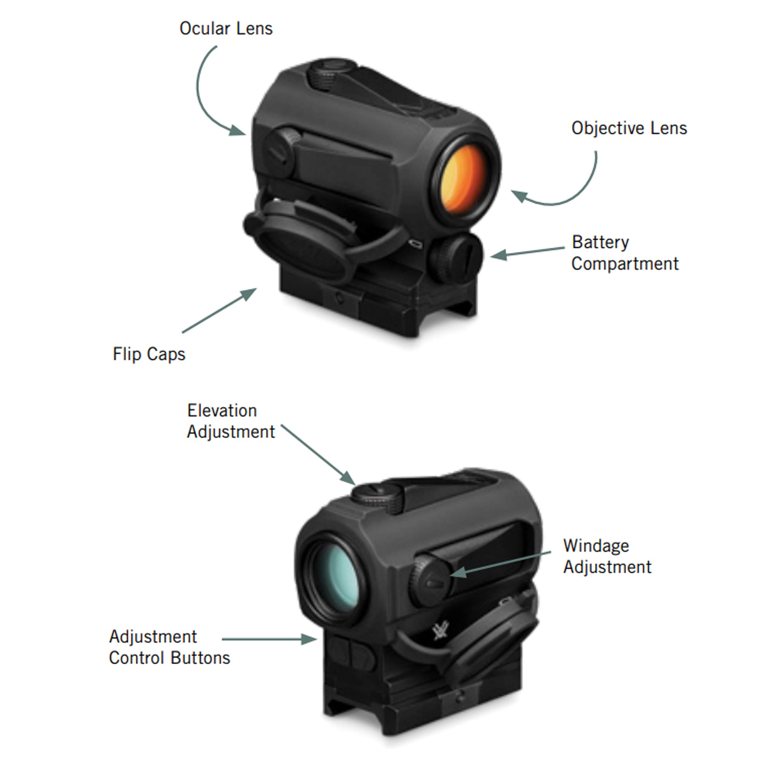 Vortex Optics SPARC Red Dot Sight Gen II - 2 MOA Dot , BLACK