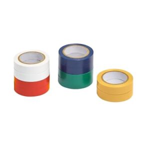 Amazon Basics Electrical Tape, 1/2-inch by 6.66 yard, Multi-Color, 10-Pack, Great for General Home&DIY, Automotive, Electrical, Labeling and Craft Project