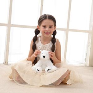 Apricot Lamb Toys Plush White Polar Bear Stuffed Animal Soft Cuddly Perfect for Child （White Polar Bear ，8 Inches