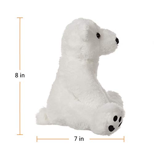 Apricot Lamb Toys Plush White Polar Bear Stuffed Animal Soft Cuddly Perfect for Child （White Polar Bear ，8 Inches