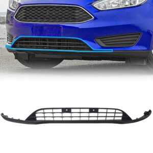 ecotric front bumper valance lower grill compatible with 2015-2018 ford focus f1ez17626a lower lip chin grill grille spoiler panel