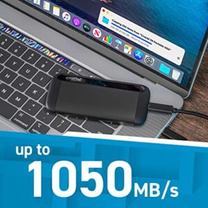 Crucial X8 1TB Portable SSD - Up to 1050MB/s - PC and Mac - USB 3.2 External Solid State Drive - CT1000X8SSD9