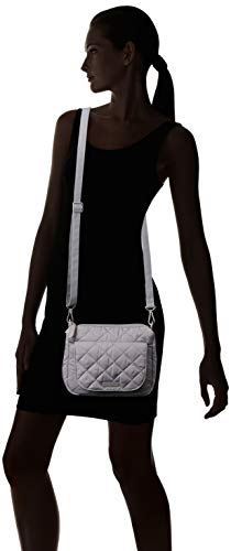 Vera Bradley Women's Performance Twill Carson Mini Shoulder Bag Crossbody Purse, Tranquil Gray, One Size