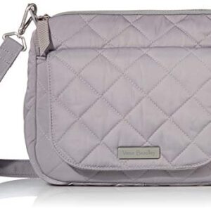 Vera Bradley Women's Performance Twill Carson Mini Shoulder Bag Crossbody Purse, Tranquil Gray, One Size