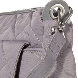 Vera Bradley Women's Performance Twill Carson Mini Shoulder Bag Crossbody Purse, Tranquil Gray, One Size