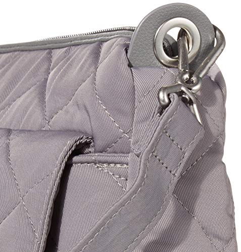 Vera Bradley Women's Performance Twill Carson Mini Shoulder Bag Crossbody Purse, Tranquil Gray, One Size