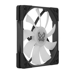 Kaze Flex 120 Slim RGB PWN - 1800RPM, 120mm x 15mm High Air Flow Computer Case Fan, Fluid Dynamic Bearing, PWN 4-Pin Connector, RGB 12V 4-Pin Connector, Single Pack, Black