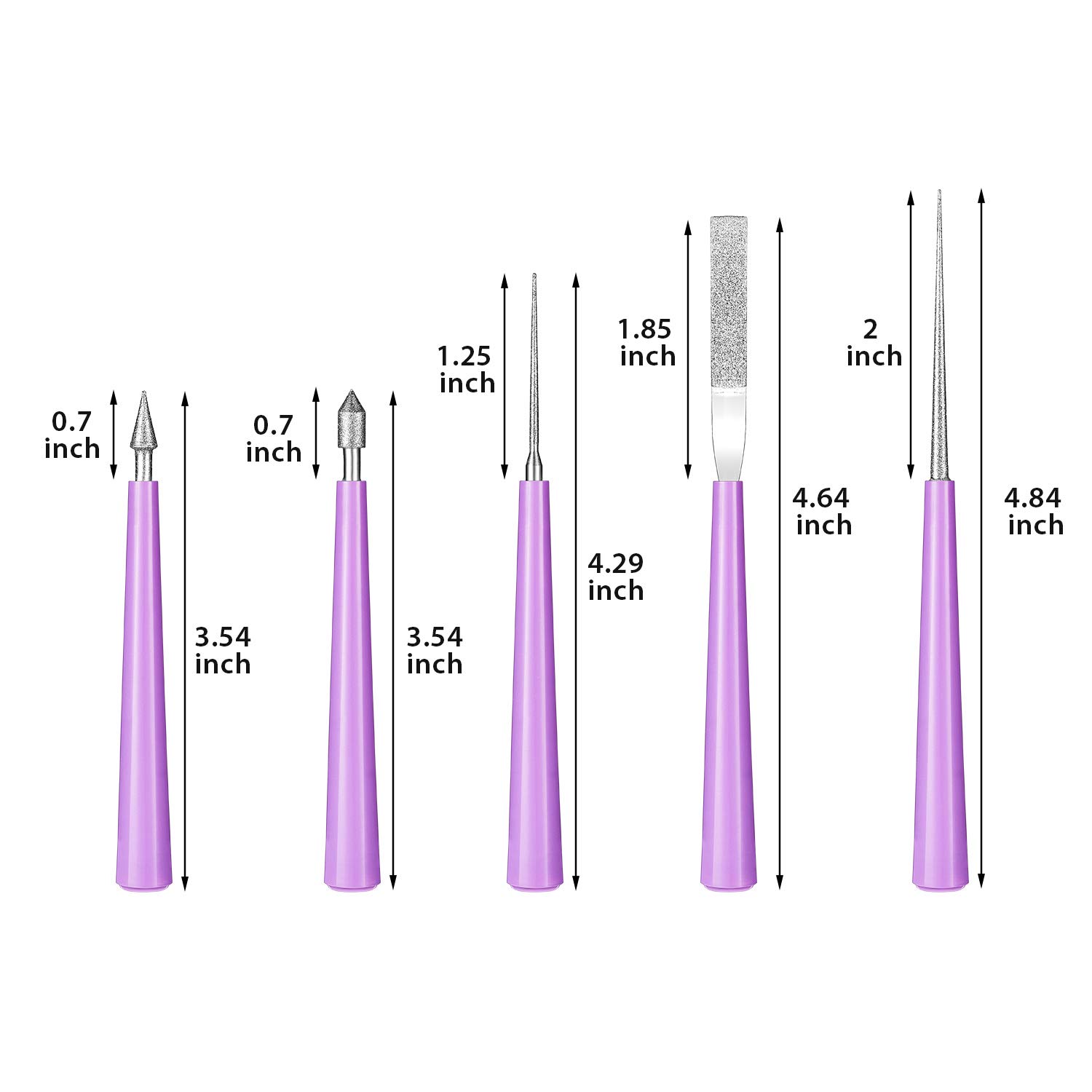 10 Pieces Diamond Tipped Bead Reamer Beading Hole Enlarger Tool for Glass Plastic Metal Wood Beads