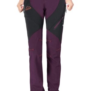 Rdruko Women's Ski Pants Waterproof Insulated Outdoor Hiking Winter Softshell Cold Weather(Purple, US M)