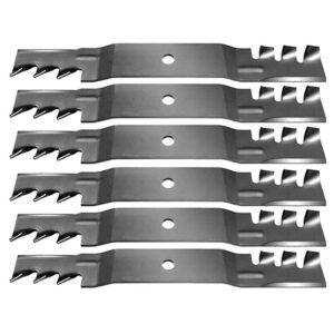 raparts six (6) new aftermarket 17 1/2" mulching lawn mower blades fits toro time cutter z replaces 110-6837-03