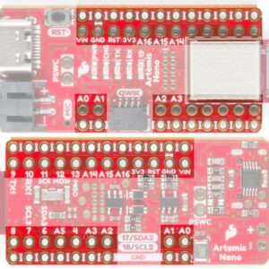 SparkFun RedBoard Artemis Nano Machine Learning Development Board Includes BLE 1 megabyte of Flash USB-C Qwiic I2C MEMS Microphone Compatible with Arduino IDE TenserFlow Models Small Footprint