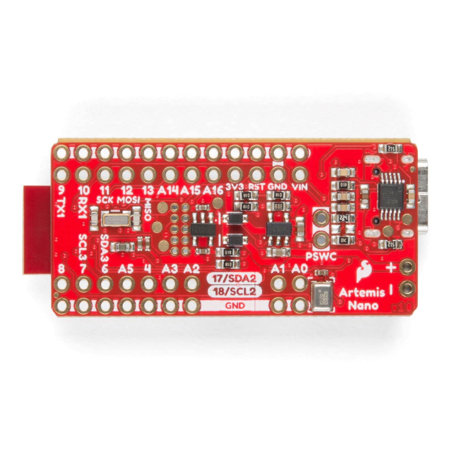 SparkFun RedBoard Artemis Nano Machine Learning Development Board Includes BLE 1 megabyte of Flash USB-C Qwiic I2C MEMS Microphone Compatible with Arduino IDE TenserFlow Models Small Footprint