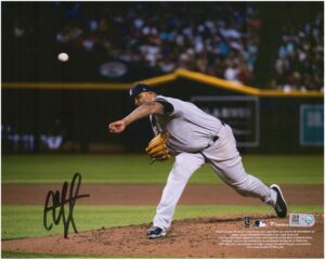 cc sabathia new york yankees autographed 8" x 10" 3000th strikeout photograph - autographed mlb photos