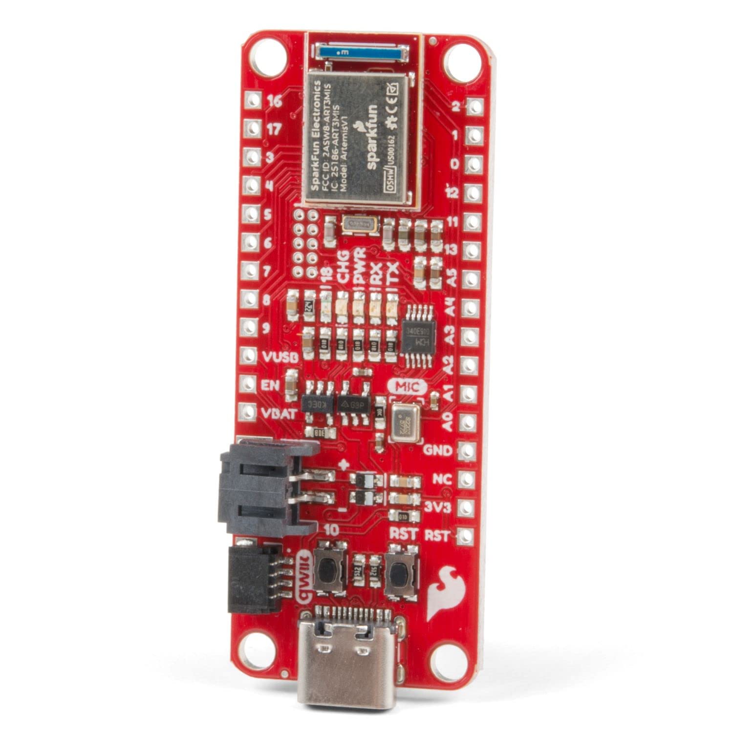 SparkFun Thing Plus-Artemis Machine Learning Development Board Includes BLE 1MB of Flash USB-C Qwiic I2C MEMS LiPo Charger Compatible with Arduino IDE Platform Run TenserFlow Models Feather Footprint