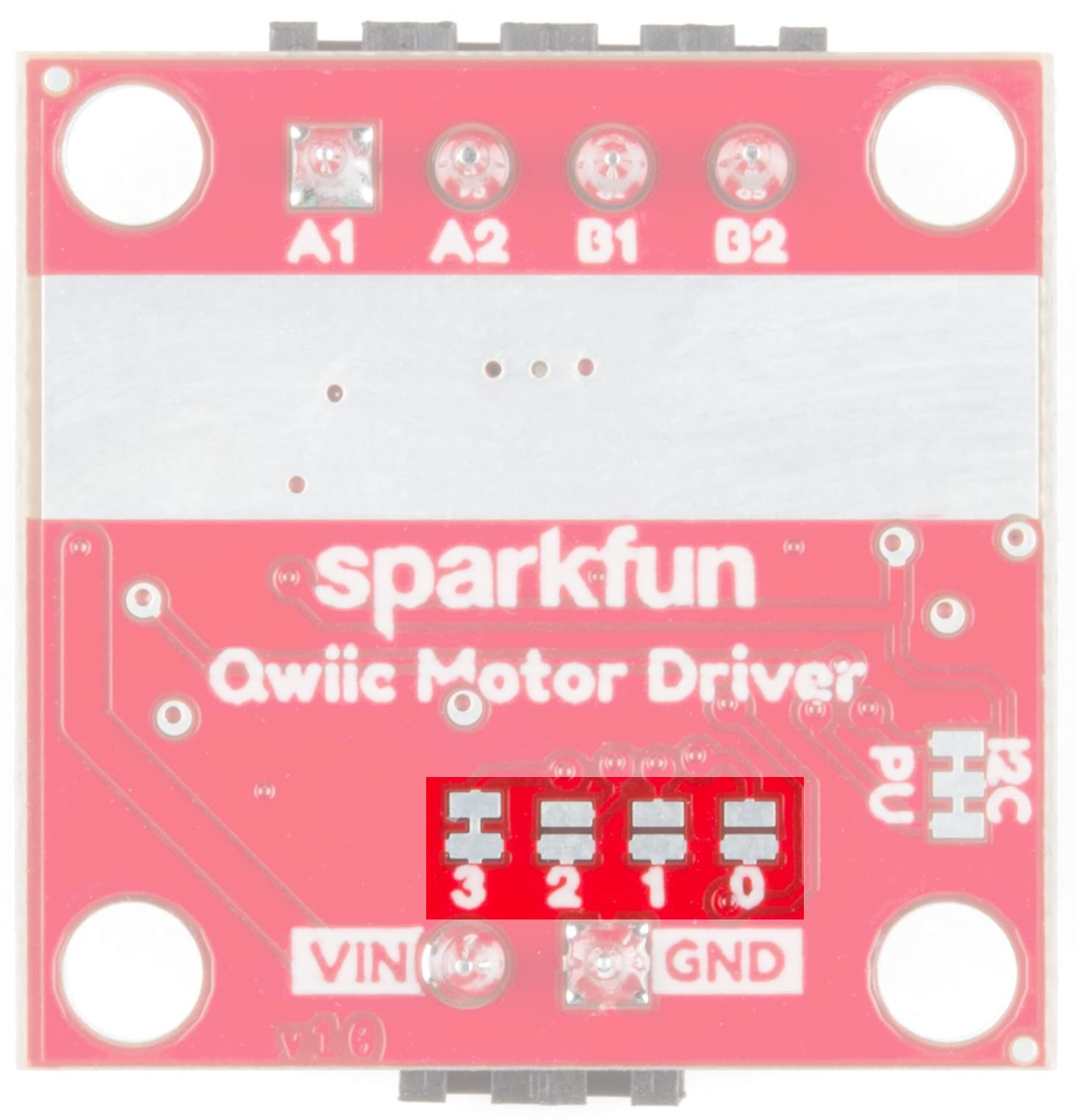 SparkFun Qwiic Motor Driver I2C Plug and Play Breakout No Soldering required to control small DC Motors 1.2A Steady state drive per channel 1.5A Peak 2 channels 127 levels of drive strength 3.3V Logic