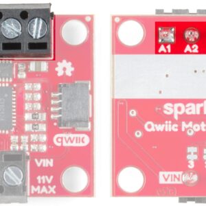 SparkFun Qwiic Motor Driver I2C Plug and Play Breakout No Soldering required to control small DC Motors 1.2A Steady state drive per channel 1.5A Peak 2 channels 127 levels of drive strength 3.3V Logic