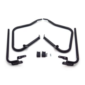 HTTMT- US-TGHD-SG04-BK2- US Front Saddlebag Bracket Guard Crash Bar Compatible With Harley Touring Road Glide FLH 14+