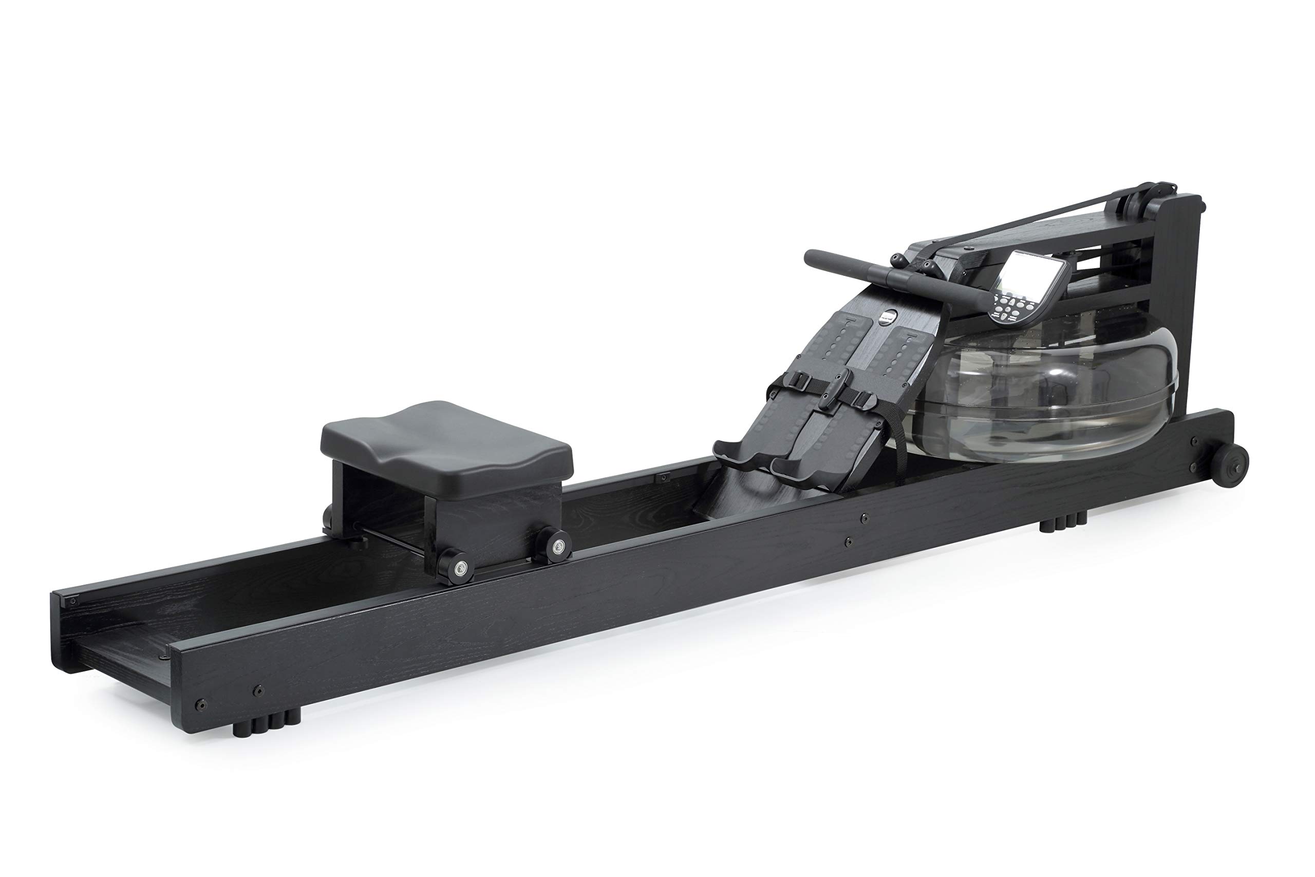 WaterRower Club All Black Rowing Machine in Ash Wood with S4 Monitor