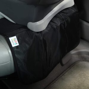 Travel Bug Baby & Toddler High Back Seat Protector, Universal Fit, for Rear and Forward Facing Baby Car Seats- Black