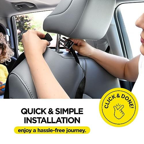 lebogner Back Seat Cover For Kids + 6 Pocket Storage Organizer, 2 Pack X-Large Kick Mats Backseat Protector With iPad Tablet Holder, Car Seat Back Protectors For Vehicles To Protect From Dirt & Mud