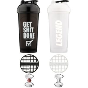 Hydra Cup OG Logo [5 Pack] 28 oz Shaker Bottles for Protein Shakes, Shaker Cups with Ball Blender Whisk, Travel To Go, BPA Free (Dark Colors)