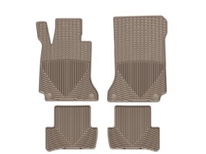 weathertech all-weather floor mats for mercedes c 63 amg, c-class - 1st & 2nd row (mb w204 t), tan